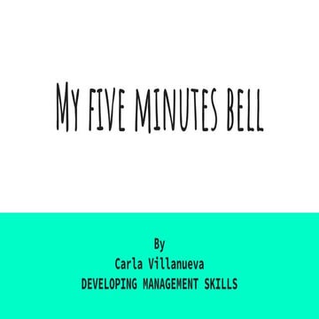 My Five Minutes Bell | PPTX