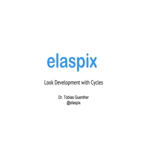 Look development with Blender Cycles | PDF | 3-D Graphics | Computer ...