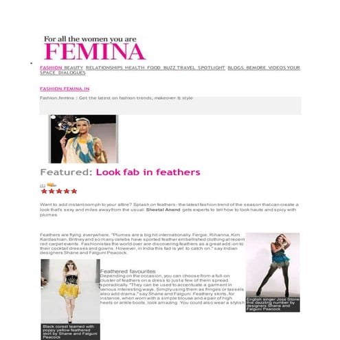 Look fab in feathers (1) | PDF