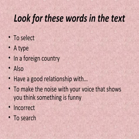 synonyms in the text | PPT