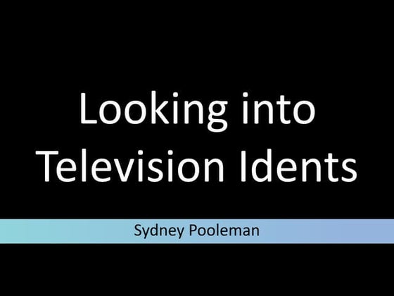 BBC One Idents | PPTX