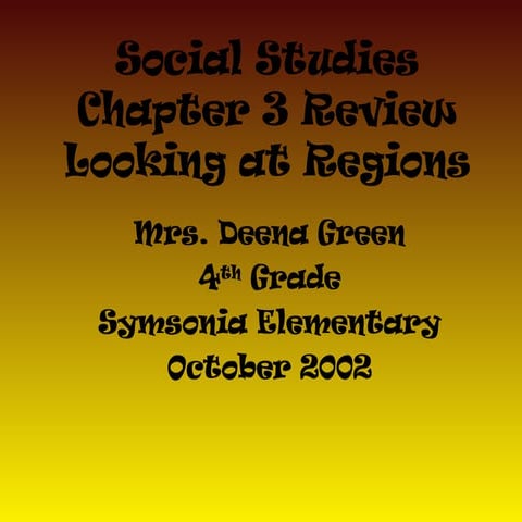 Looking at regions (social studies) | PPT | Geography | Science