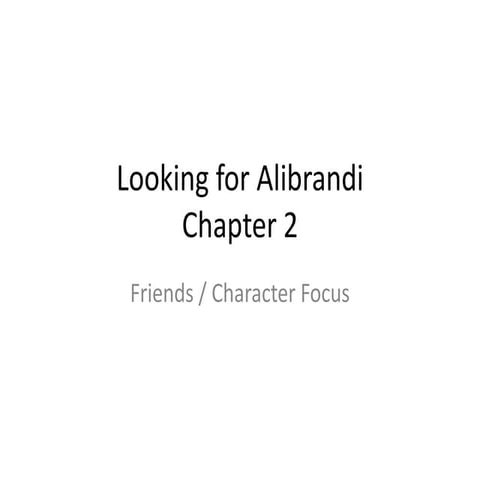 Looking for alibrandi ch 2 | PPTX