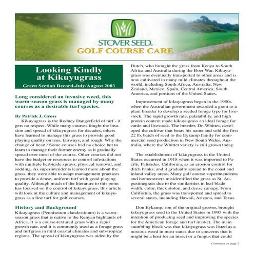 Looking Kindly at Kikuyugrass | PDF