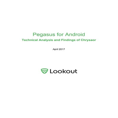 Lookout pegasus-android-technical-analysis | PDF