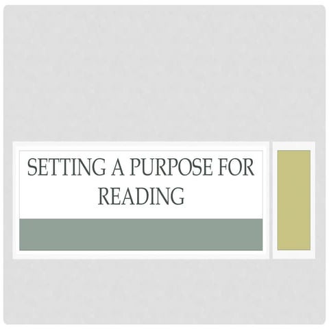 Setting a Purpose for Reading - LUSD Staff Development Day Grades3-5 ...