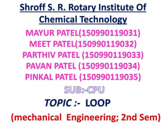 Introduction Of C Programming Loops Ppt 7035