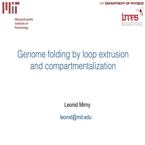 Genome folding by loop extrusion and compartmentalization | PDF