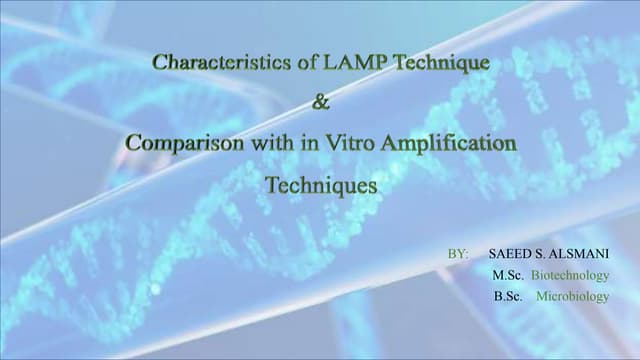 Loop Mediated Isothermal Amplification | PPTX | Chemistry | Science