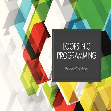 Looping Statement And Flow Chart | PPTX