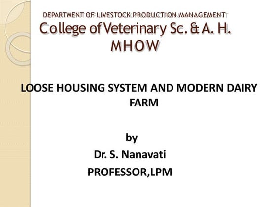Different types of housing of animals | PPT