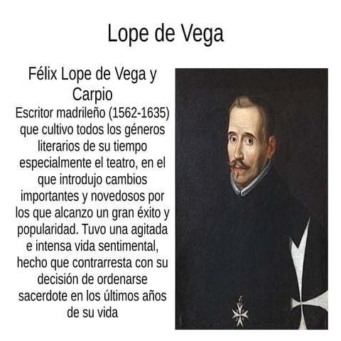 Lope de vega 2.0 | ODP | Romance | Genres
