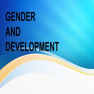 Gender and Development and equal opportunities | PPTX