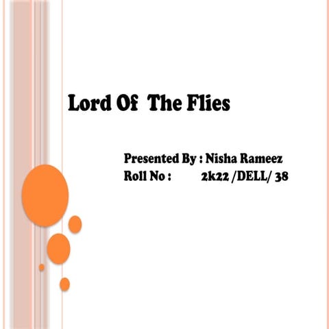 Chapter questions lord of the flies | PDF