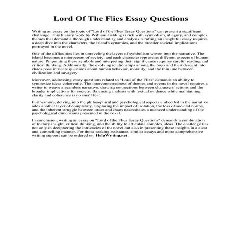 Lord Of The Flies Essay Questions.pdf