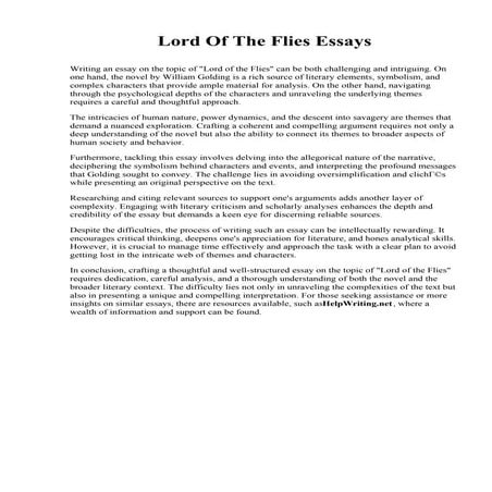 Lord Of The Flies Essays.pdf