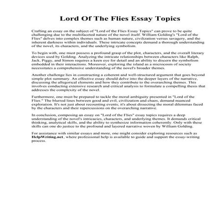 Lord Of The Flies Fear Essay.pdf