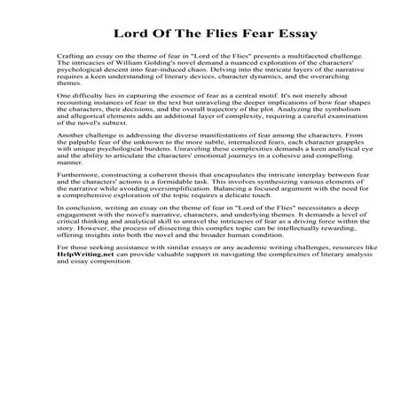 Lord Of The Flies Fear Essay.pdf