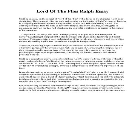 Lord Of The Flies Essay Outline.pdf