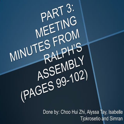 Lord Of The Flies Slides For Pages 99 102 Ppt