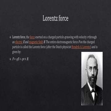 Lorentz force | PPTX