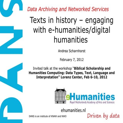 Texts in history - visualization and digital humanities | PPT