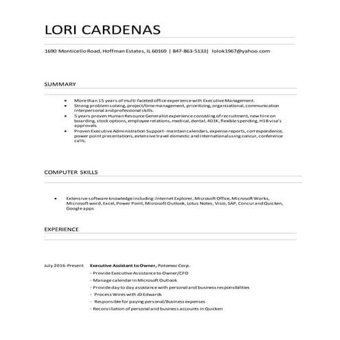 Gail Brown Resume | DOCX