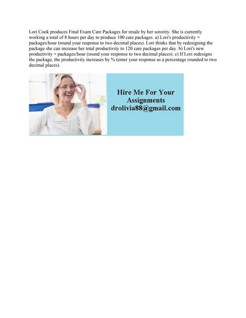 Lori Cook Produces Final Exam Care Packages For Resale By Her Sorority 1pdf