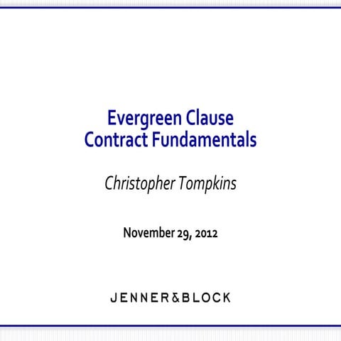 Evergreen Clause Fundamentals | PPTX