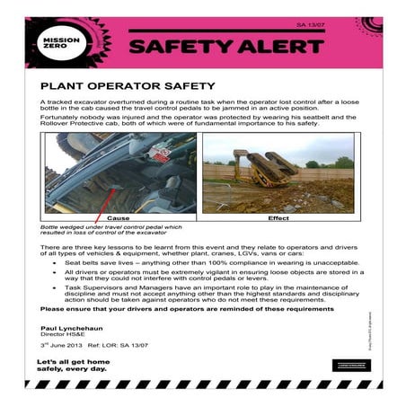 Lorsafetyalert1307plant | PDF