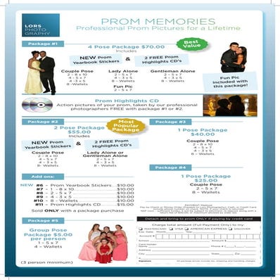 Lors Photography Prom Packages | PDF