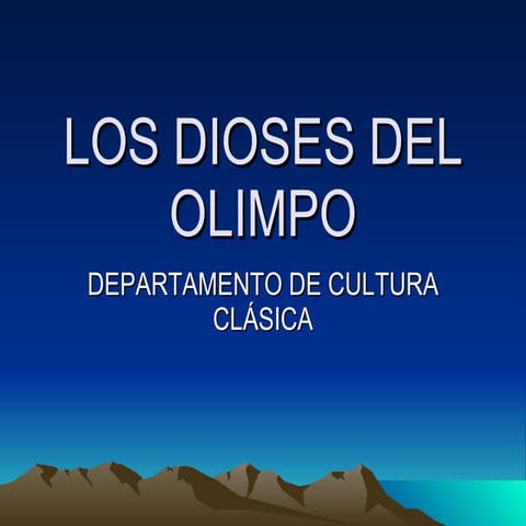 Los Dioses Del Olimpo | PPT