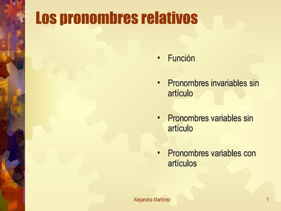 Hojas De Trabajo De Pronombres Relativos De Cuarto Grado