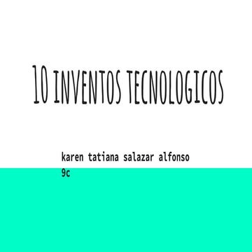 inventos tecnologicos | PPT