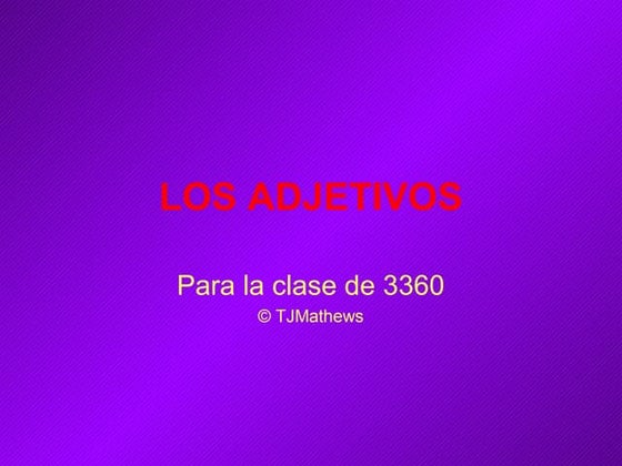 Clasificacion adjetivos | PDF