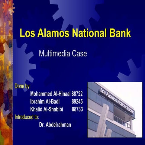 Los alamos national_bank | PPT