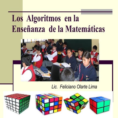 Los Algoritmos En La Enseñanza De La Matemáticas | PPT