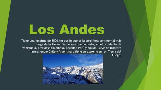 CORDILLERA DE LOS ANDES CLASE 3_XIMENA CHISAGUANO.pptx | South America ...