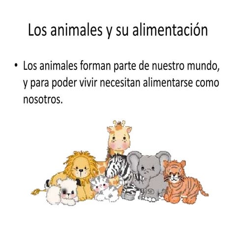 Clasificación de animales según su alimentación | PPTX