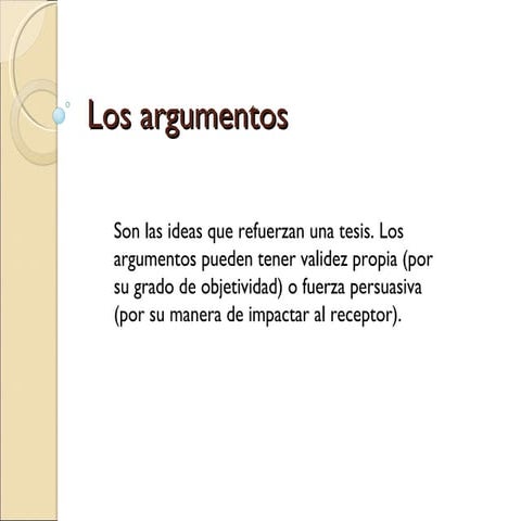 Los argumentos | PPT