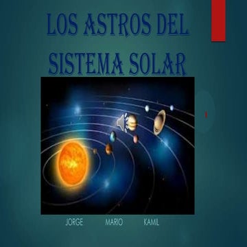 Los astros del sistema solar | PPTX