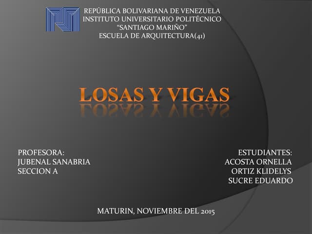 Mapa Conceptual - Angelo Marcano - Losas y Vigas. | PPTX