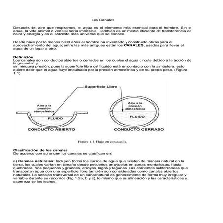 CALCULO DE CAUDAL - FORMULA DE MANNING-Canal hidraulica | DOCX