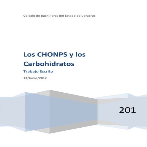 Los chonps y los carbohidratos | DOCX