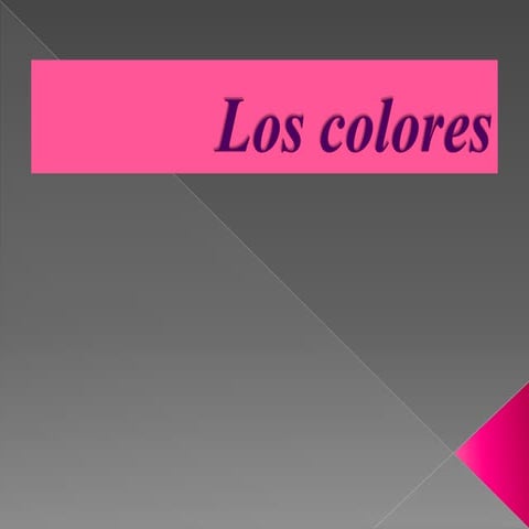 Los colores presentación | PPTX