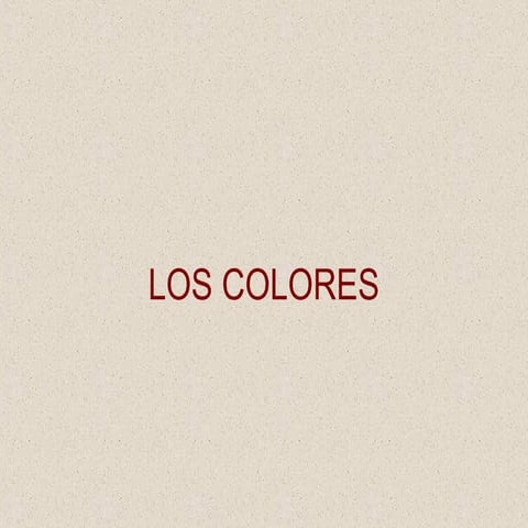 Los colores (palabra-imagen) | PPT