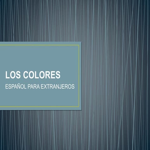 Los colores.presentación 1 | PPTX