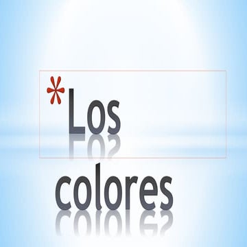 Los colores | PPSX