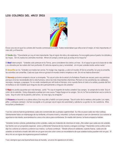 Los Colores Del Arco Iris | PPT