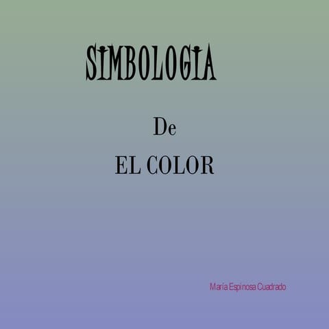 Simbologia del color | PPTX